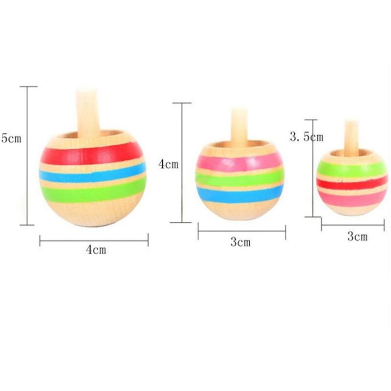 3pcs Wood Flip Over Top Tippie Top Spinning Top Ma... – Grandado