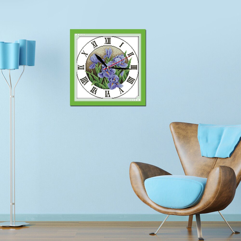 Joy sunday Iris clock face handmade crafts wall cl... – Vicedeal