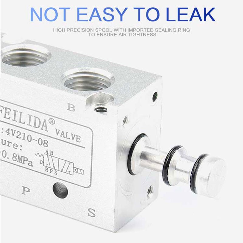 2 Position 5 Way Pneumatic Solenoid Valve 4v210-08... – Grandado