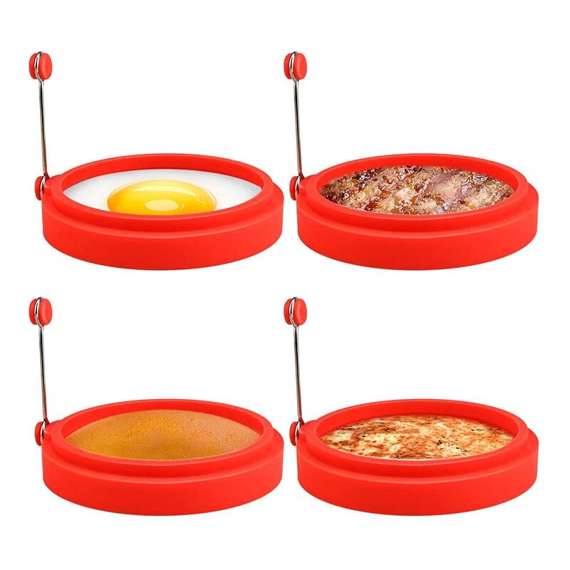 4-Piece Silicone Egg Ring, Food-Grade Egg Cooking ... – Grandado