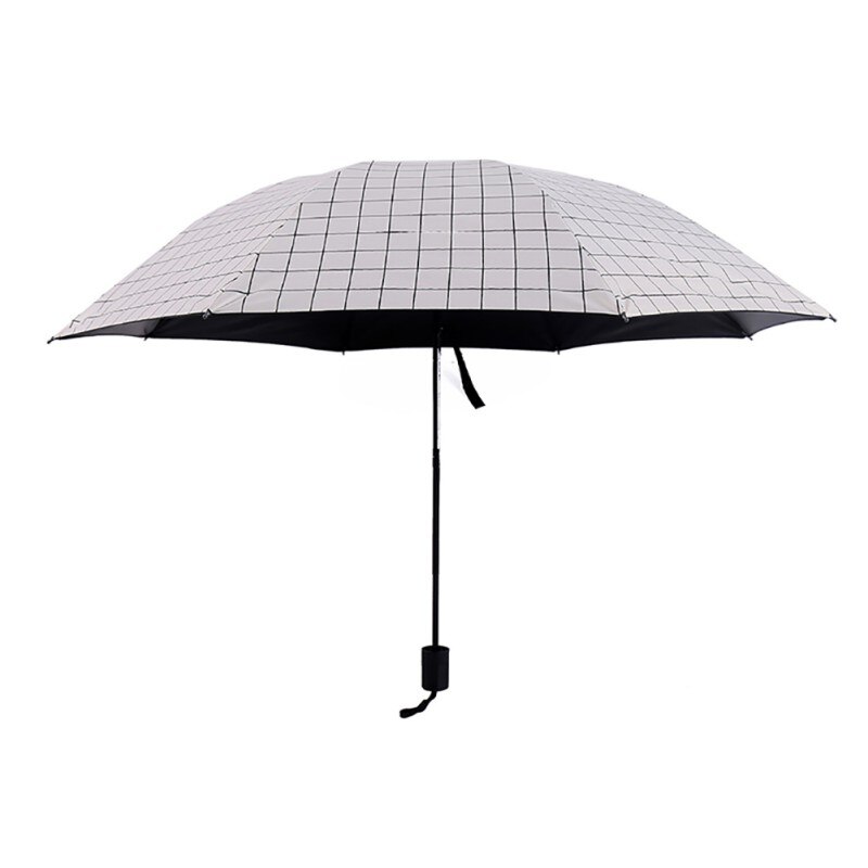 UV Protection Sun Three Folding Umbrella Plaid Umb... – Grandado
