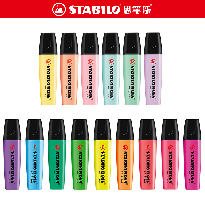 15 Colors STABILO BOSS Original Highlighter Macaro... – Grandado
