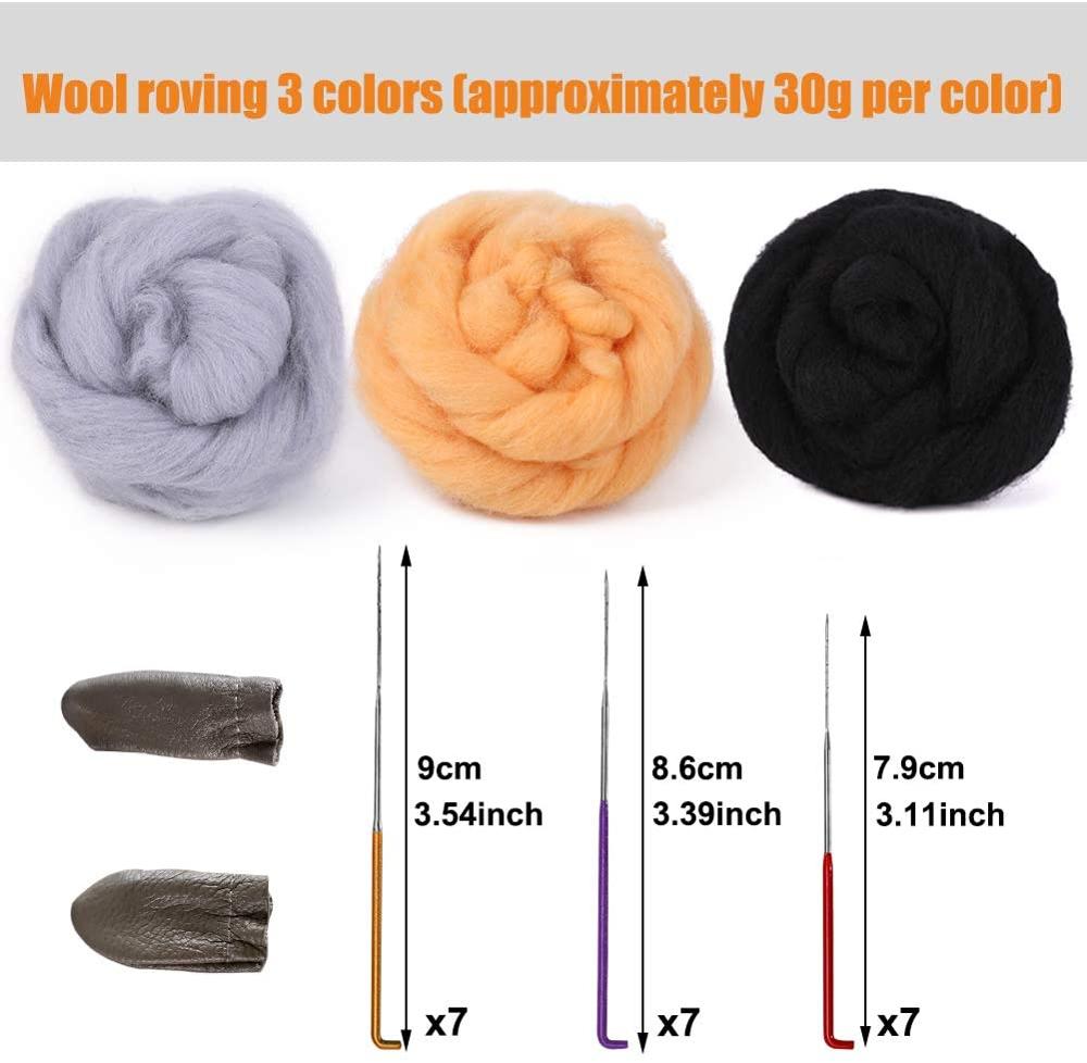 Lmdz 3 Kleuren Wol Roving Voor Naaldvilten (30G/Kl... – Grandado
