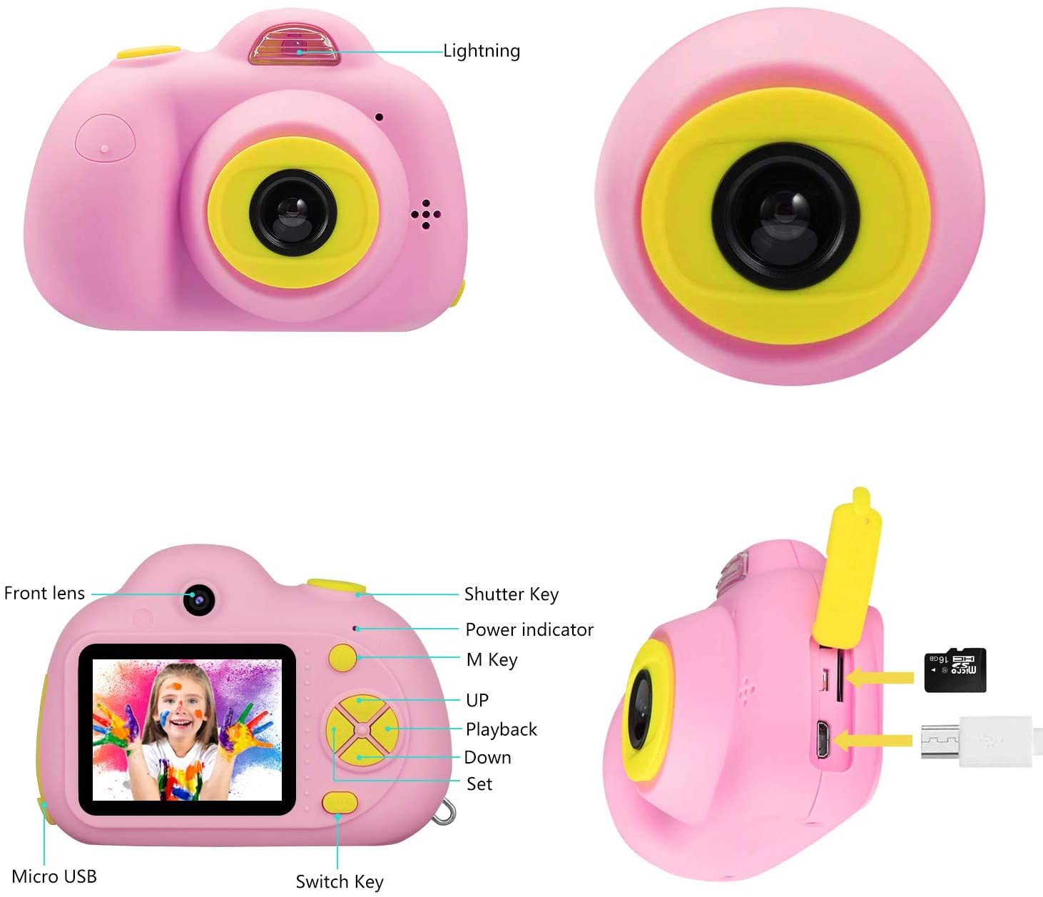 Kids Camera, Kids Digital Video Camera, 1080P FHD ... – Grandado