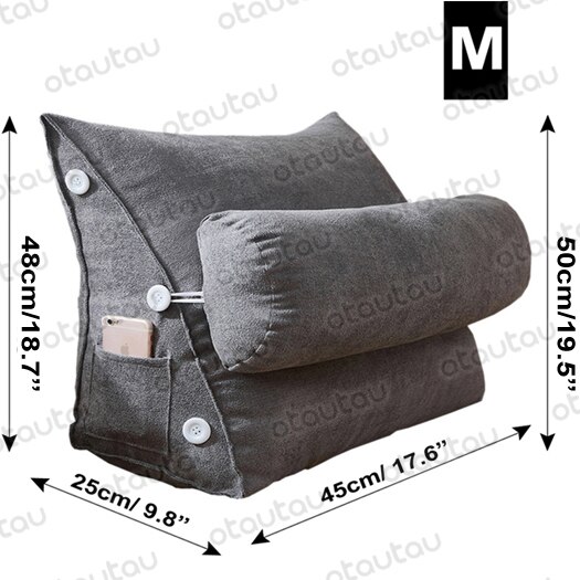 With Filler Gray Triangle Single Cushion With Pill... – Grandado