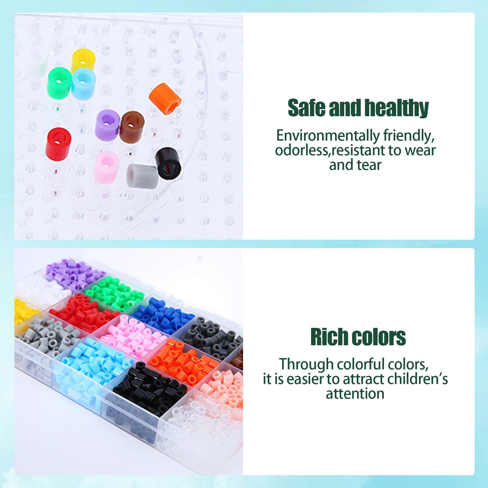 Fuse Beads Kit 4300pcs 5mm Fuse Beads 24 Colors wi... – Grandado
