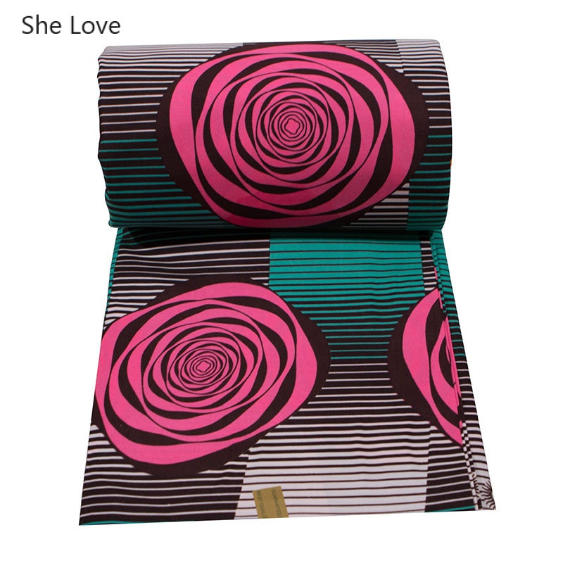 She Love 1Yard Ankara African Rose Flower Printed ... – Grandado