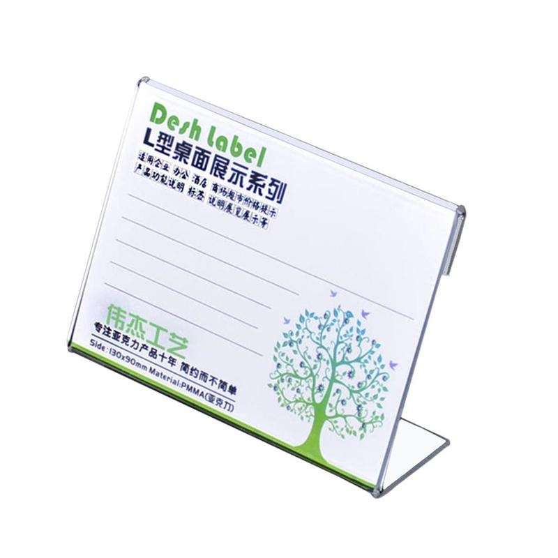 Clear Acrylic Sign Display Stand Table Name Tag Me... – Vicedeal