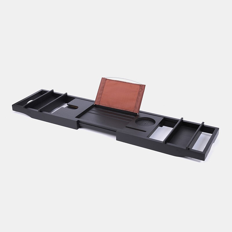 Bamboo bathtub rack telescopic bathtub tray multi-... – Grandado