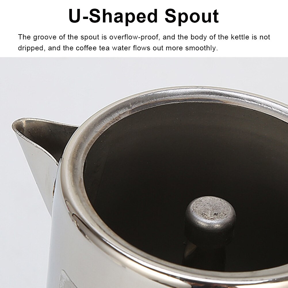 Coffee Maker Pot Stainless Steel Mocha Espresso Latte Stovetop Filter ...