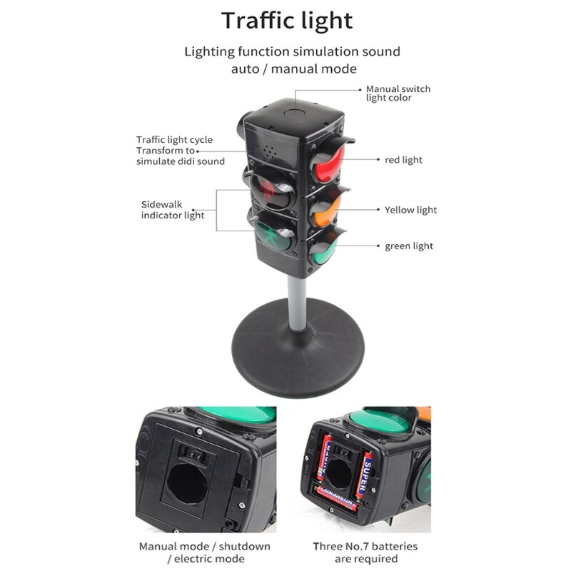 Kids Interactive Traffic Lights Portable Daily Ski... – Grandado
