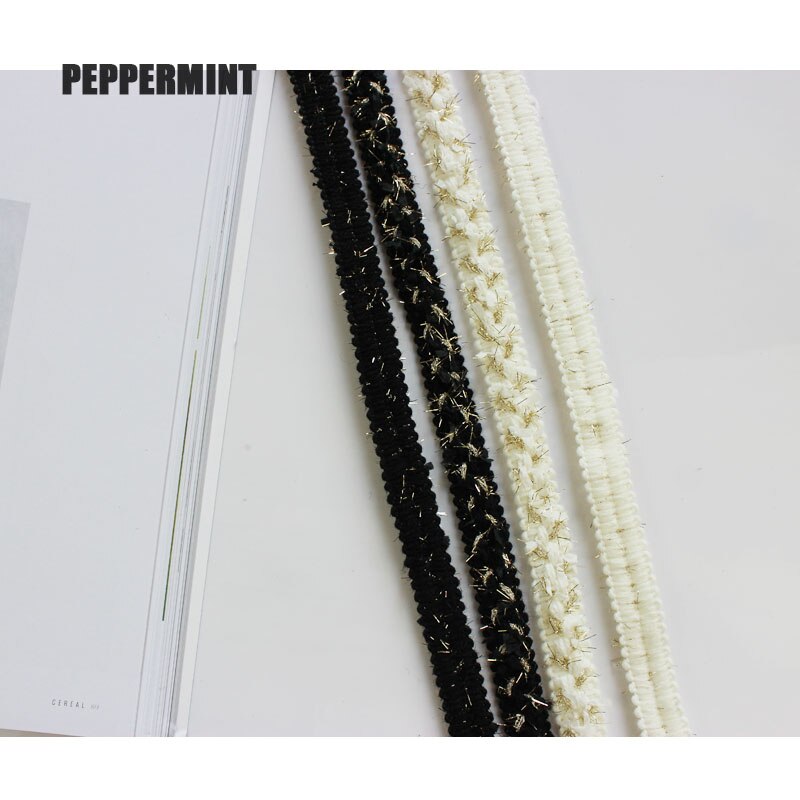 1 yard Black&white Tweed Trim Braid Lace Golden Mi... – Grandado