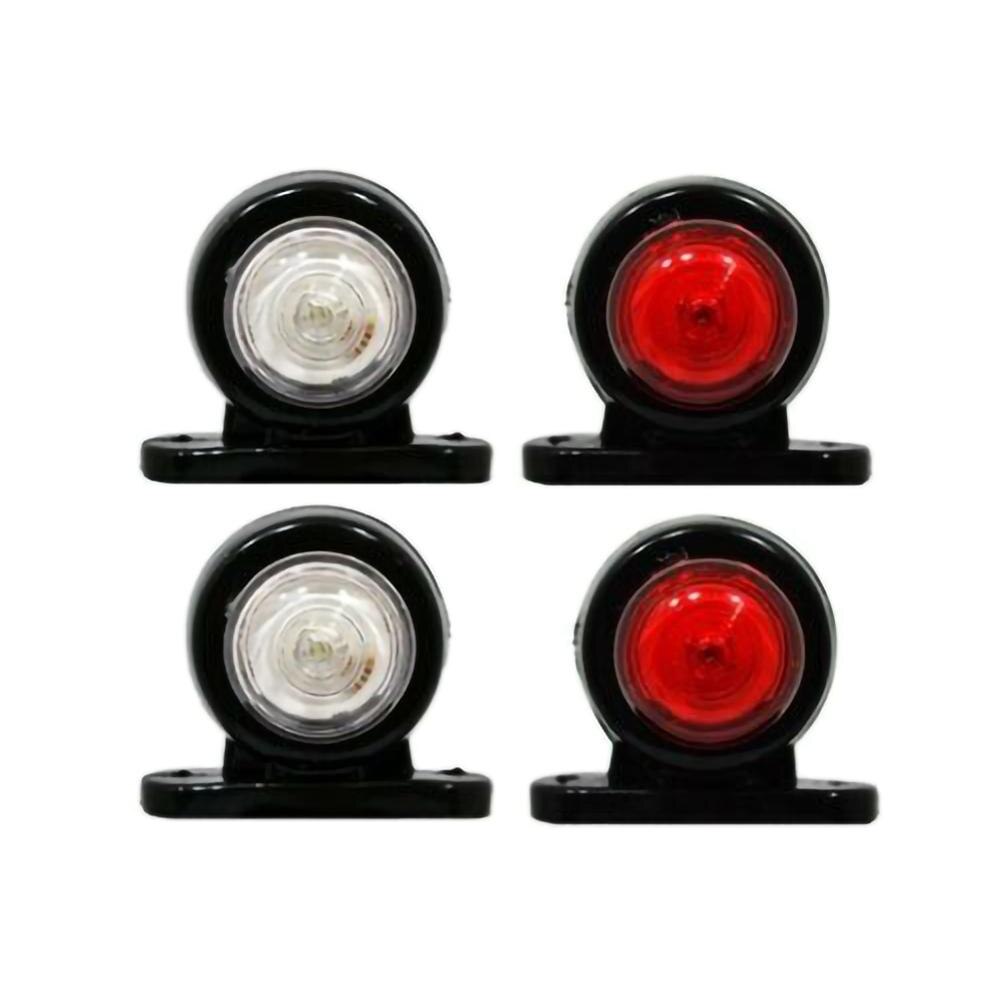 4Pcs Led Rood Wit Zijmarkeringslichten Overzicht L... – Grandado