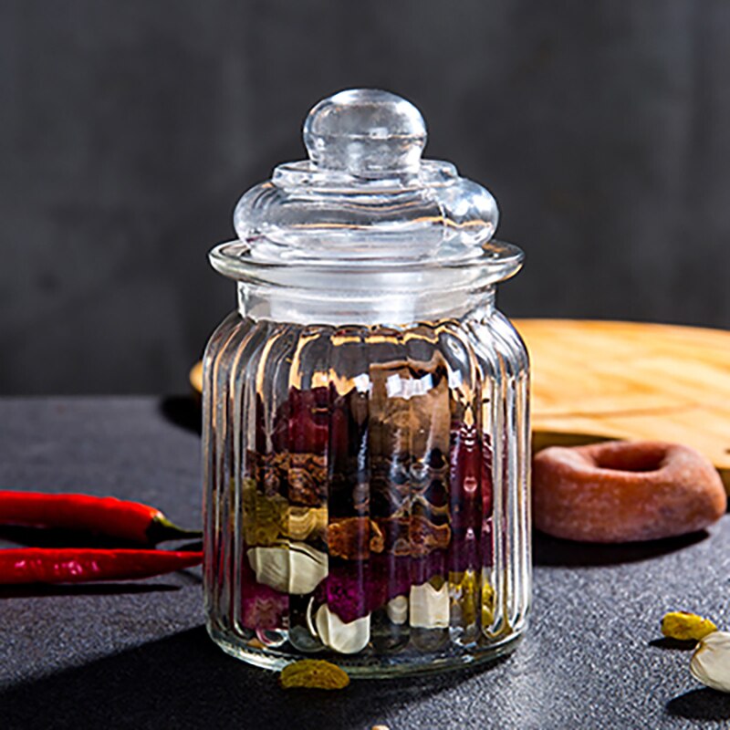 Fragrant Color Glass Tea Jar Sealed Jar Transparen... – Vicedeal
