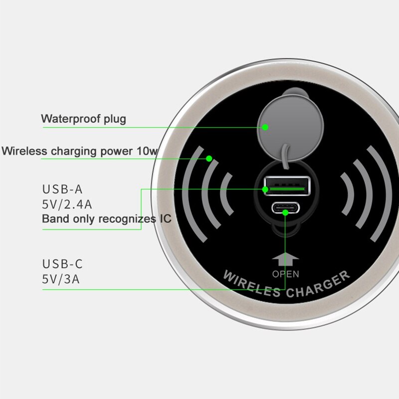 10w Embedded Desktop Wireless Charger Qi Smart Fur Grandado