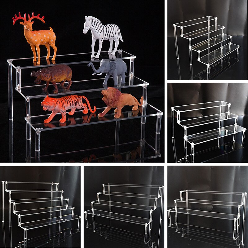 1-5 Tiers Acrylic Display Stand Jewelry Rack Shelf... – Grandado