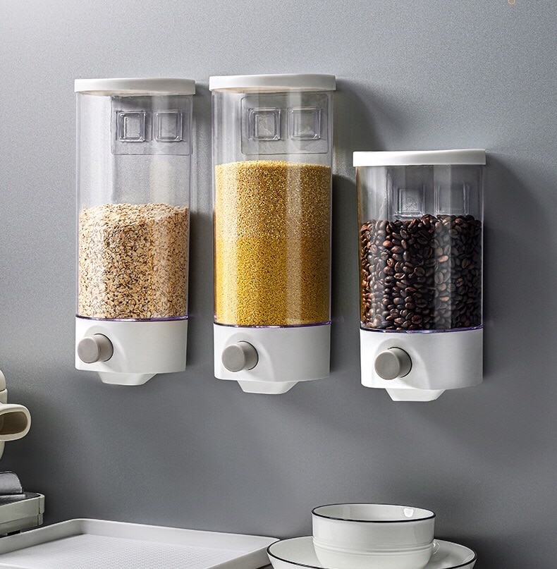 Whole grain storage box kitchen wall-mounted grain... – Grandado