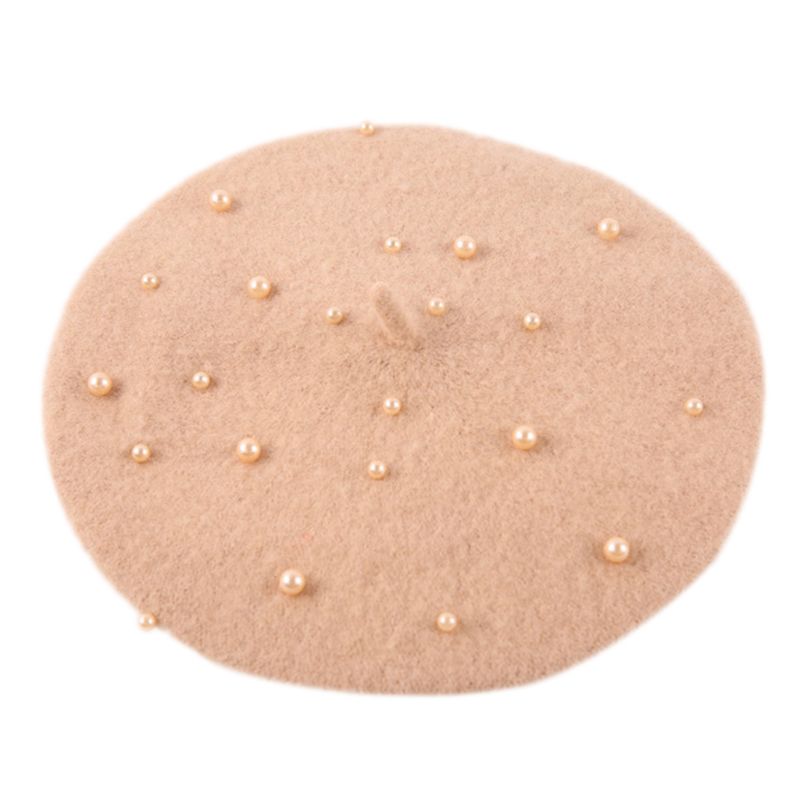 Kids Autumn Cute Painter Beret Cap Faux Pearl Embe... – Grandado