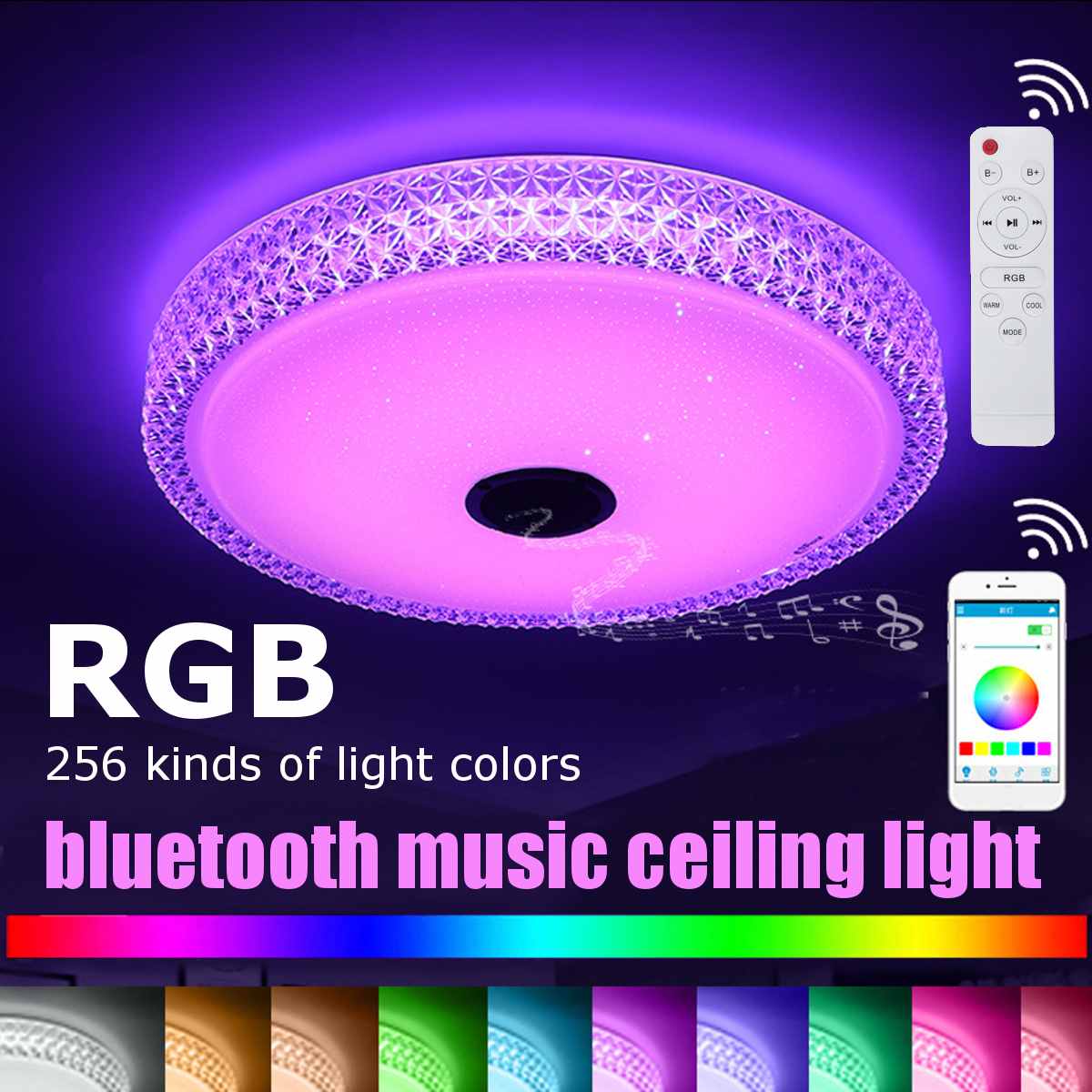 40CM! 220W Moderne RGB LED Decke Lichter Hause bel... – Vicedeal