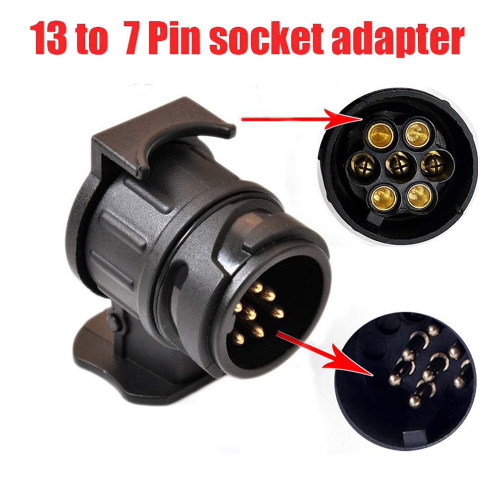 Holdbar 13 to 7 -polet stikadapter trailerstik 12v... – Grandado