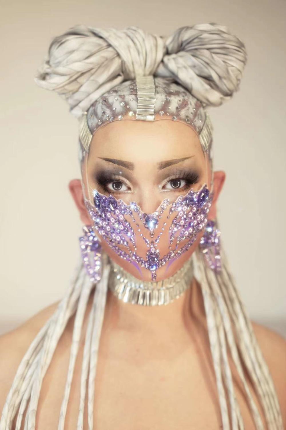 Sparkling Rhinestone Pearls Party Masks Women Men ... – Grandado