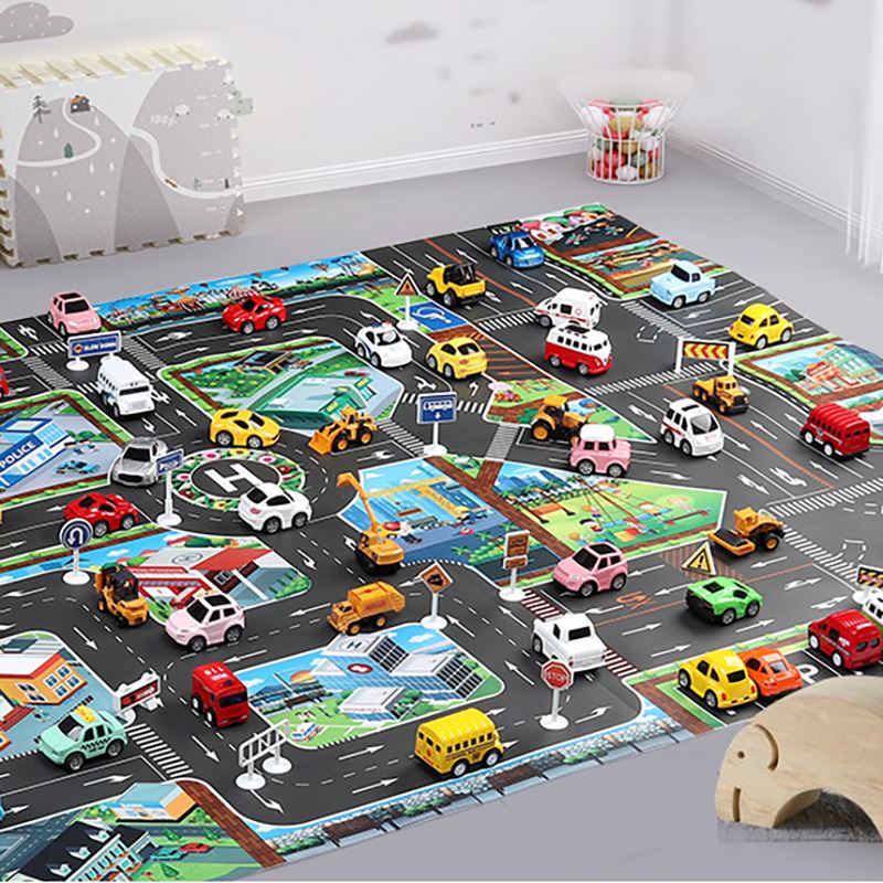 Baby Play Mat Road Map for Kids Cartoon Plastic Th... – Grandado