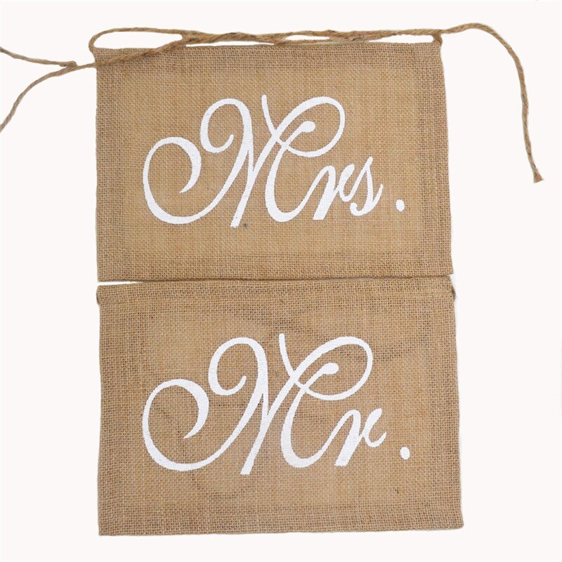 Zilue 1 par/parti mr & mrs str. 20cm x30cm bryllup... – Vicedeal