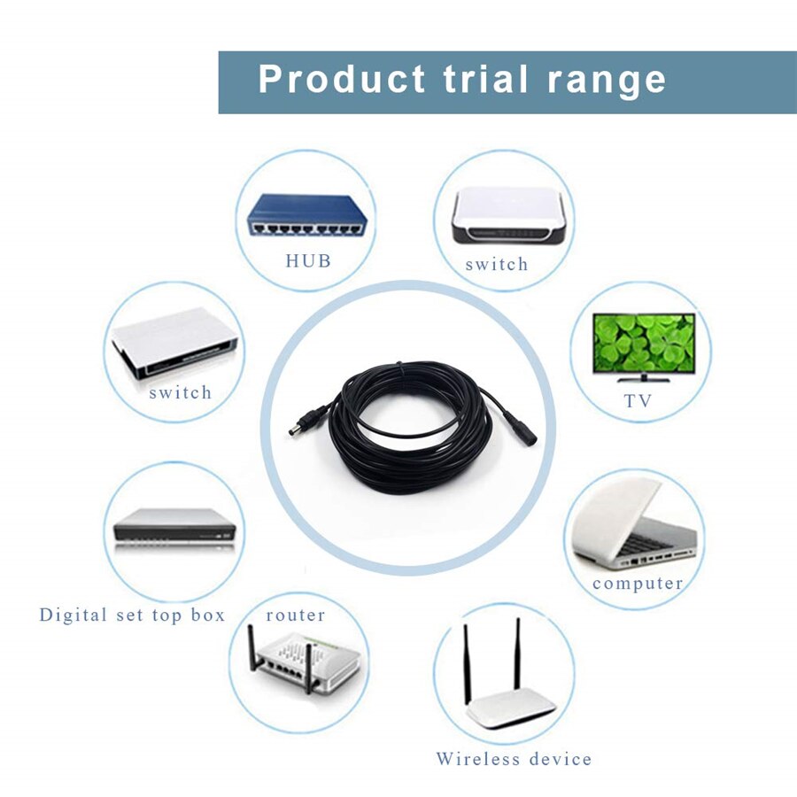 DC Power Extension Cable Jack Socket To 5.5mmx2.1m... – Vicedeal