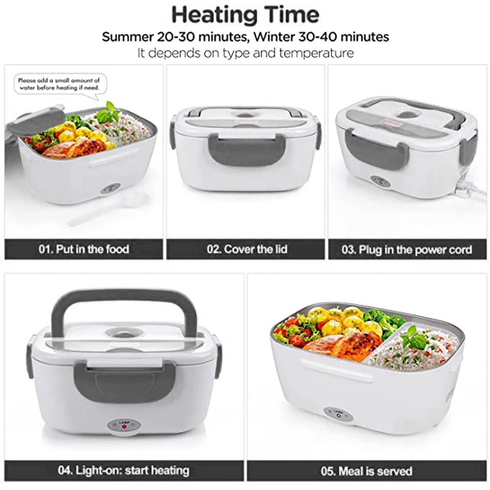 Electric Heating Lunch Box Heated Portable Stainle... – Grandado