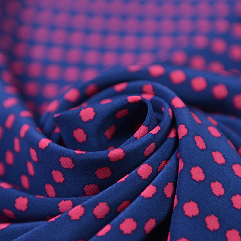 100Cm * 114Cm Polka Dot Zijde Bedrukte Stof Natuur... – Grandado