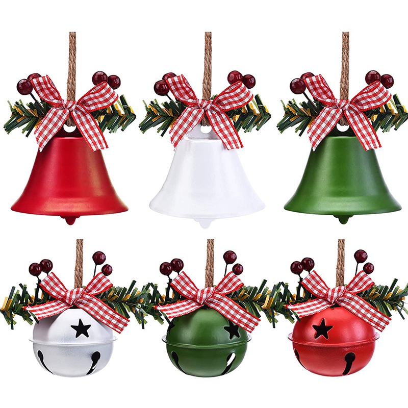6 Pcs Christmas Bells Ornaments Christmas Jingle B... – Grandado