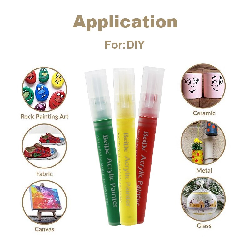 Beide Acryl Verf Marker Pennen Voor Rock Schildere... – Vicedeal