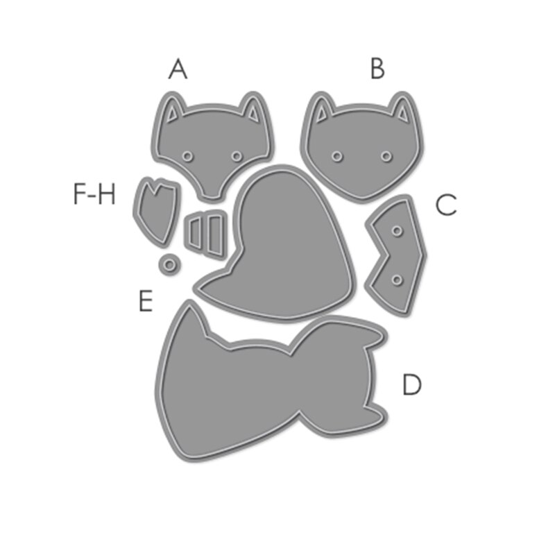 Lovely Fox Animals Shape Metal Cutting Dies Stenci... – Vicedeal
