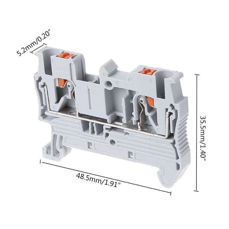 10pcs/set PT 2.5 Push-In Din Rail Mounted Terminal... – Grandado