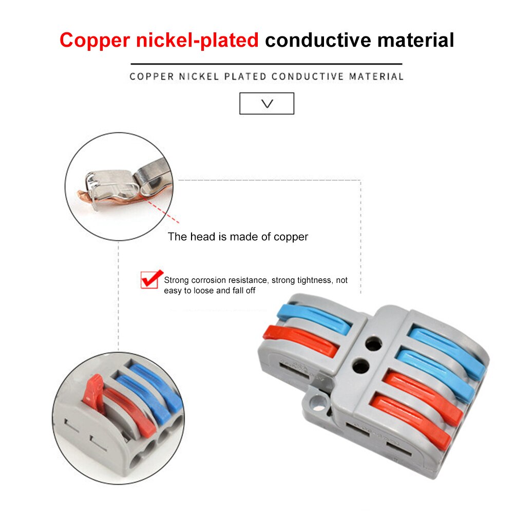 Wire Connector Quick Terminal Block Plug Adapter 2... – Grandado