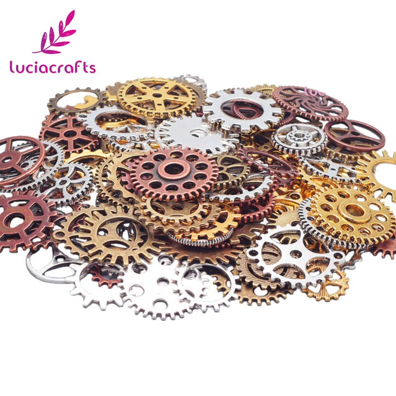 50g/lot Mixed Sizes Mechanical Gears Metal Jewelry... – Vicedeal
