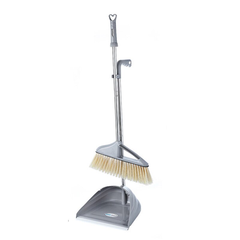 Broom and Dustpan Set Standing Upright Dust Pan Lo... – Grandado