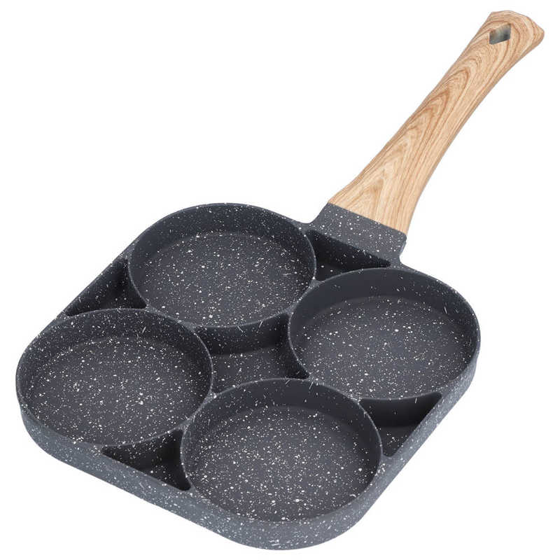4 Holes Egg Frying Pan Multifunction Hamburger Ste... – Vicedeal