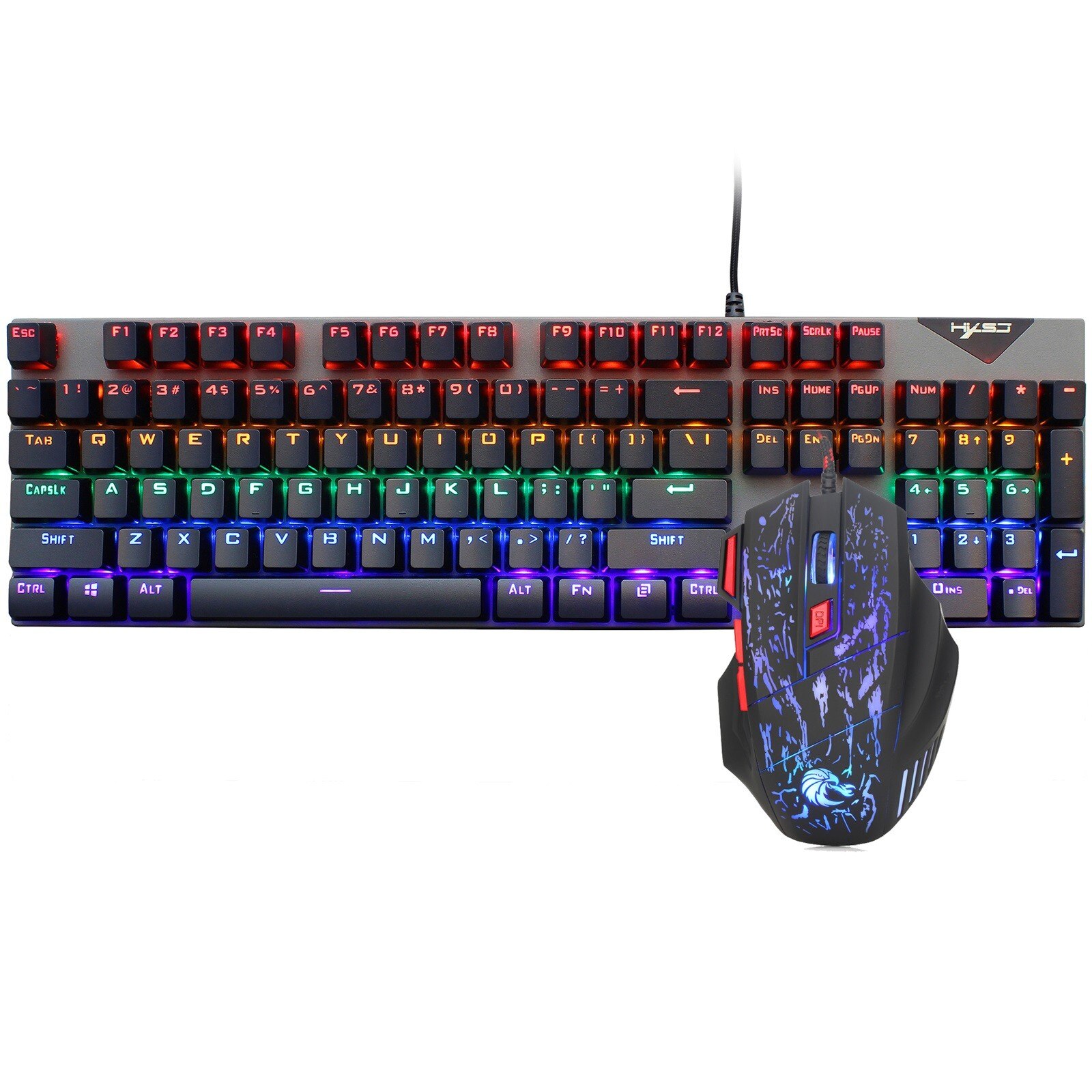 RGB Mechanical Gaming Keyboard Computer Mouse Game... – Vicedeal