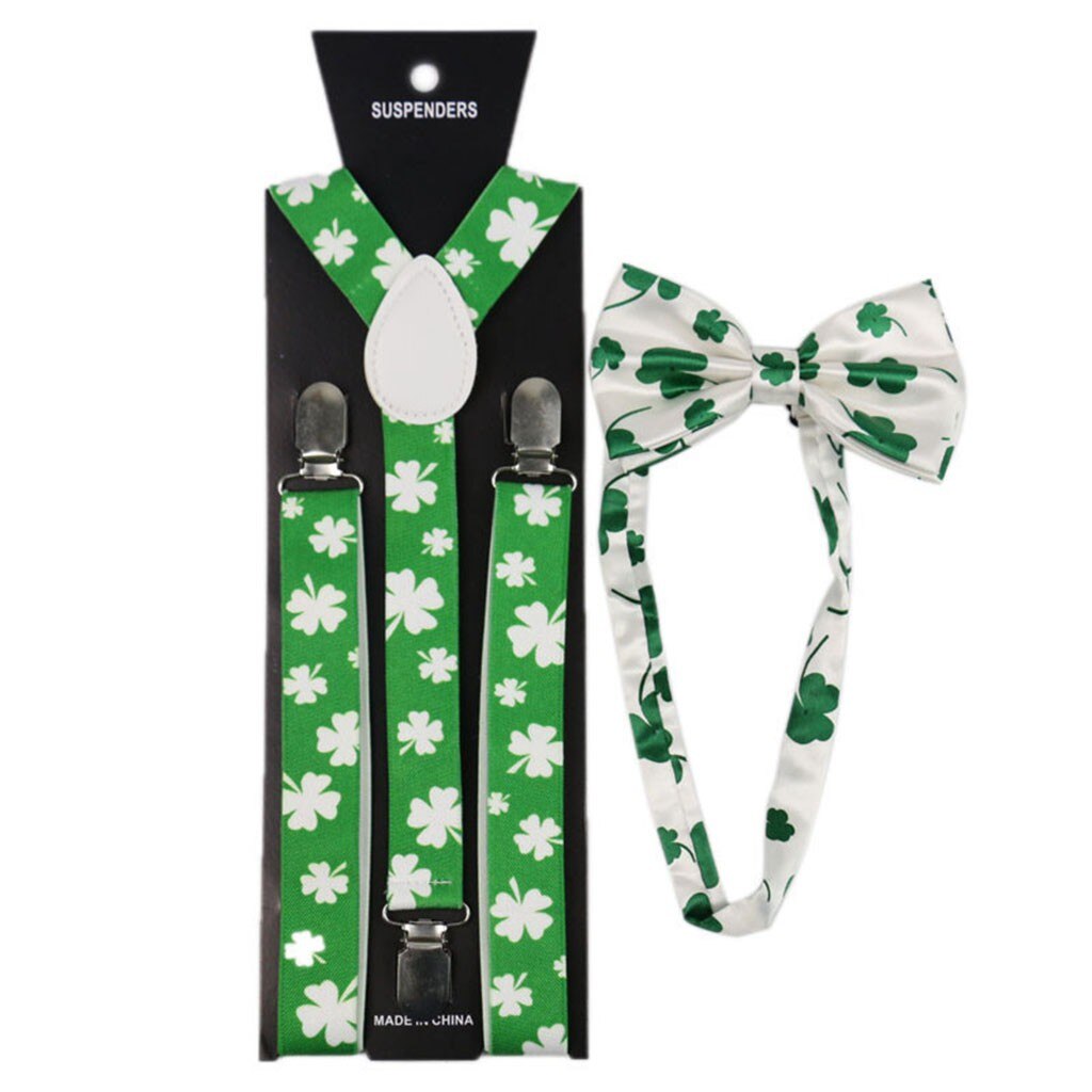 Printed Man's Belt Polyester Bow Tie Set Men Women... – Grandado