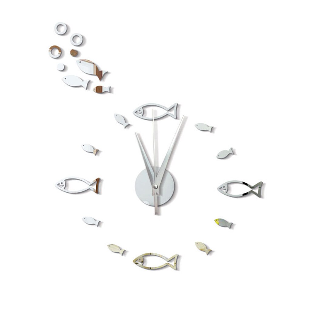 Cool Mirror Wall Clock Sticker Set Cute 3D Cartoon... – Vicedeal