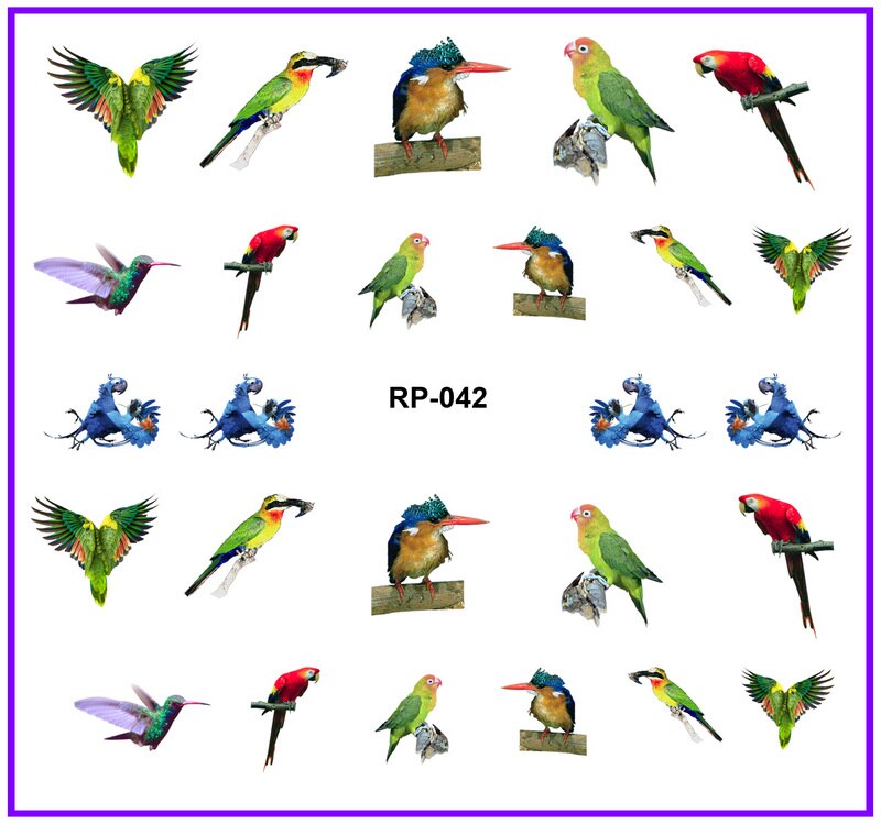 NAIL BEAUTY WATER DECAL SLIDER NAIL STICKER VOGEL ... – Vicedeal