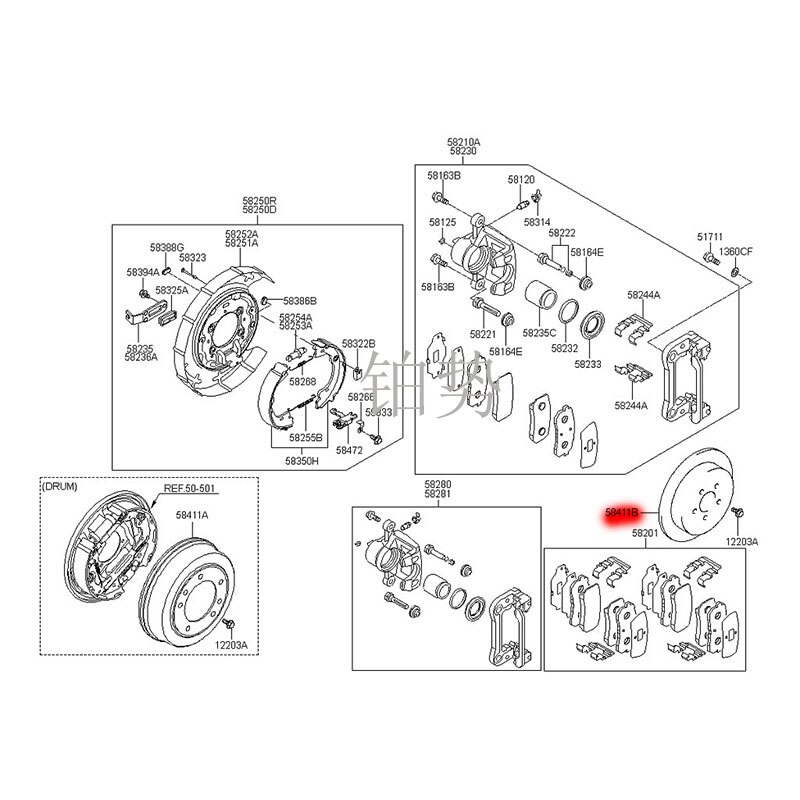 Car rear brake disc assembly -hyu nda ibr igh twi ... – Vicedeal