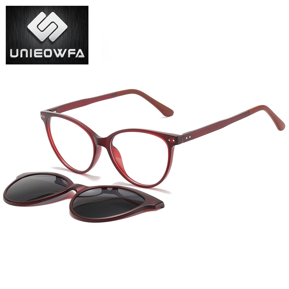 Red Retro Cat Eye Optical Glasses Frame Women Myop... – Grandado
