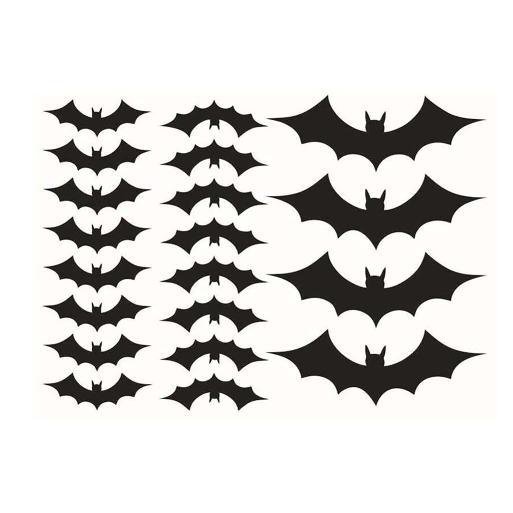 Black Diy Pvc Bat Wall Sticker Decal Home Hallowee... – Grandado