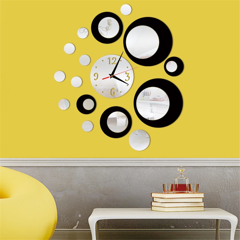 2 Styles Circular art scale Wall Clock Frame Mirro... – Vicedeal