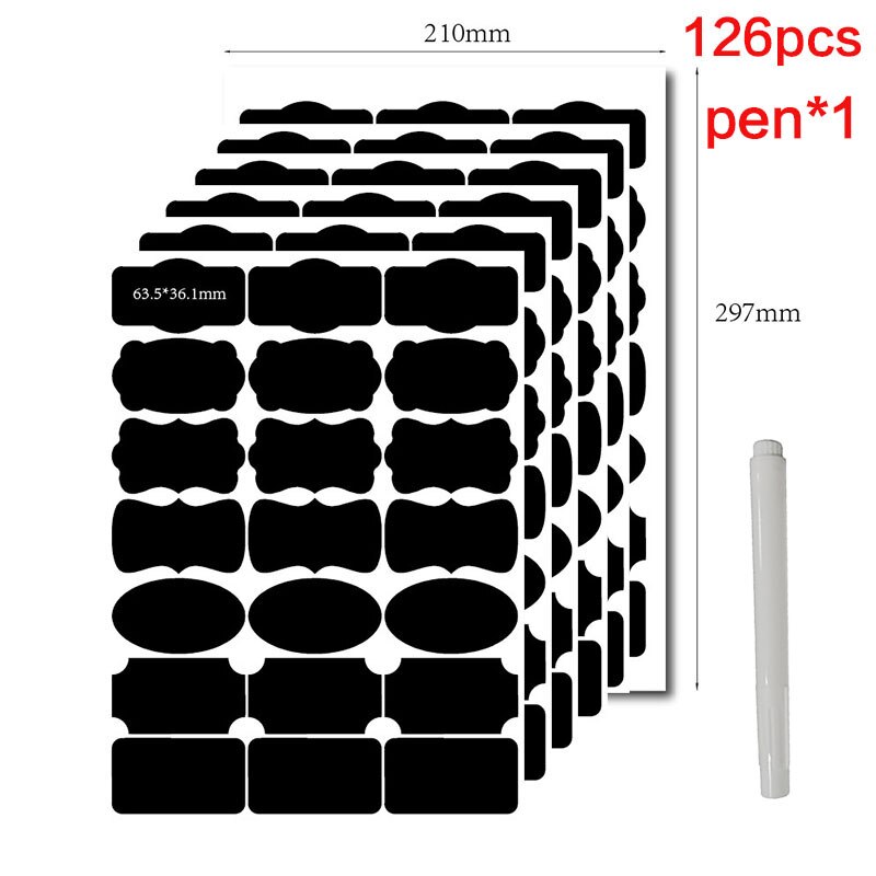 Keuken Flessen Label Stickers Organizer Wit Marker... – Vicedeal