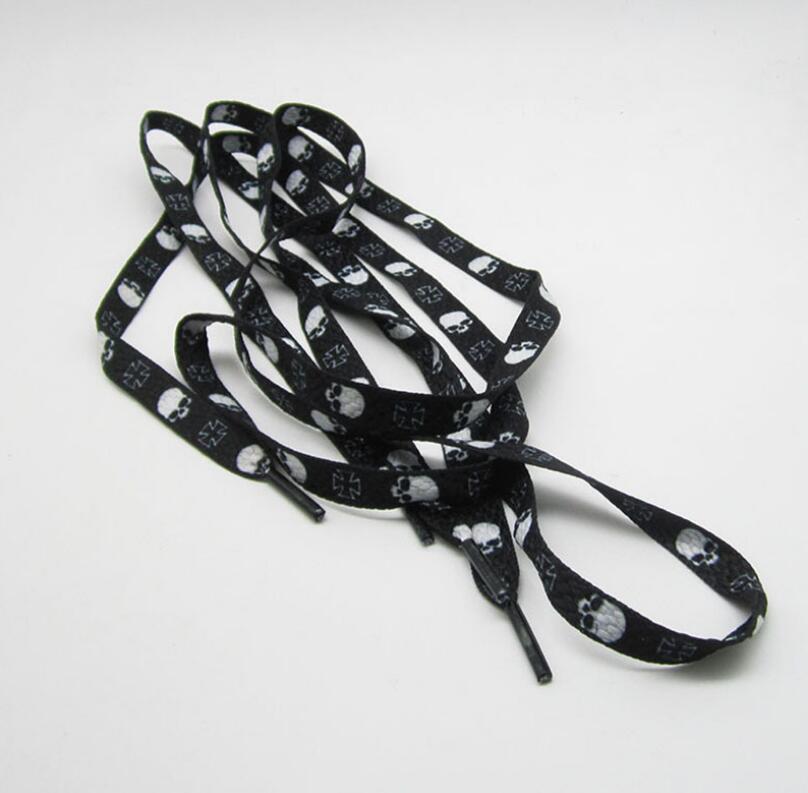 Vintage Black Skull Cross Shoelace 110cm Flat Cott... – Vicedeal