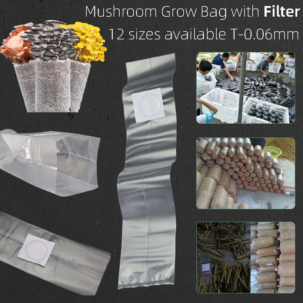 10-50PCS PP Mushroom Spawn Grow Bags Spawn Media G... – Grandado