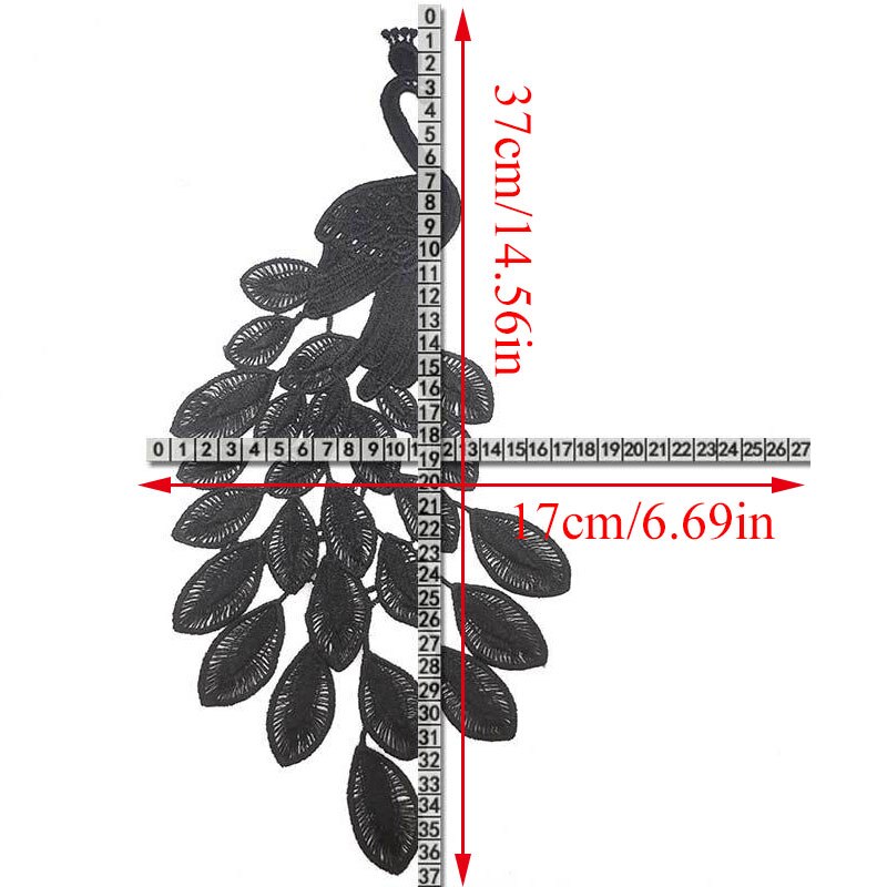 Fahion Water-soluble Lace Cloth Stickers Peacock P... – Grandado